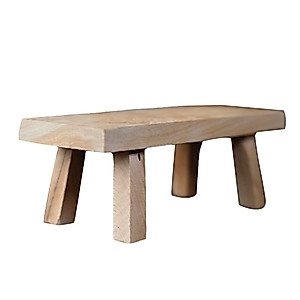 DECHOUS Step Stool Tree Stump Stool Desktop Wooden Stool Statue Wooden Stool Sculpture Portable Bed Stool Small Step Ladder for Kitchen Bathroom (As Shown) Mushroom Stool Kitchen Stool