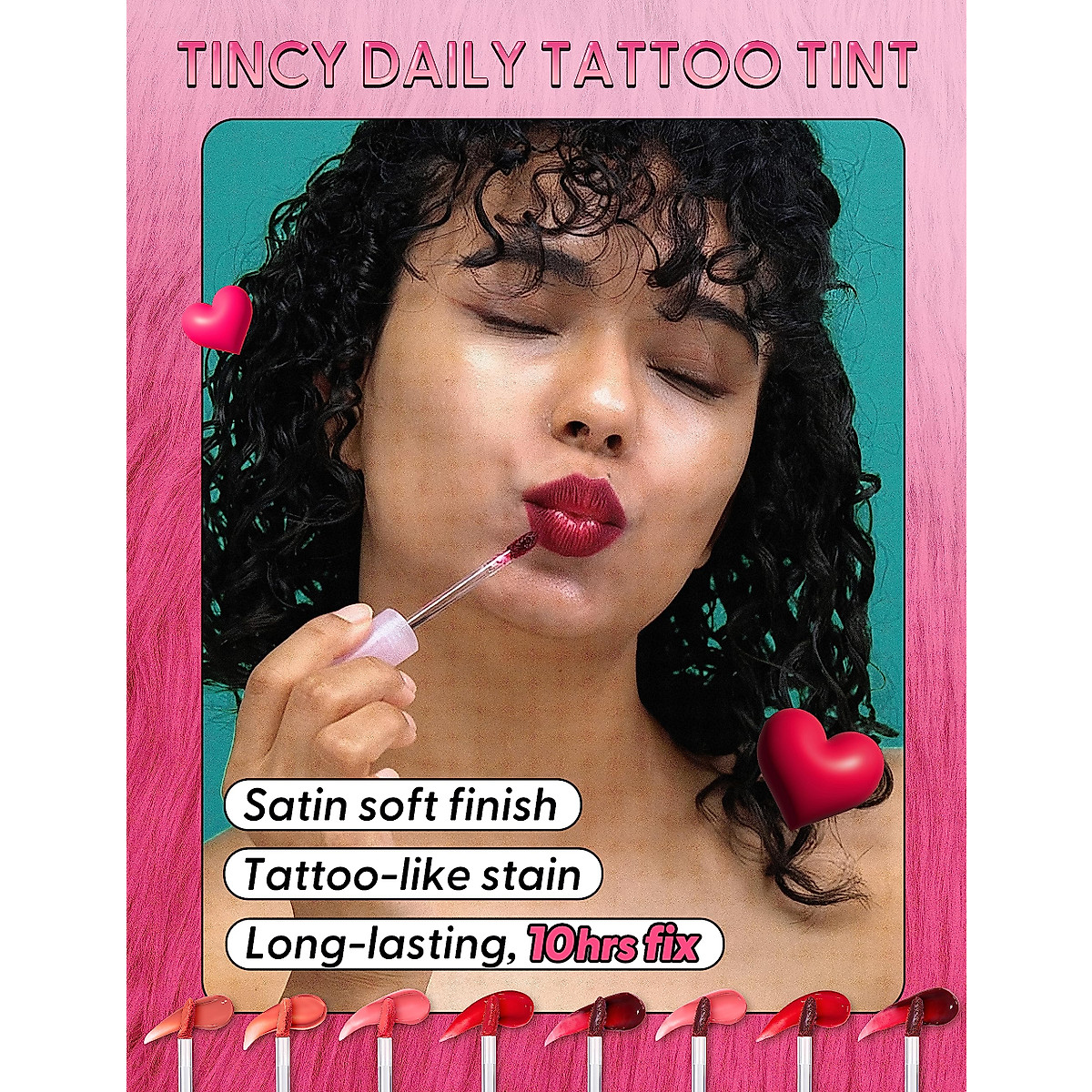 It'S SKIN Tincy All-Day Semi-Matte Lip Stain Tint 0.13oz (05 Manhattan Cherry) - Non-Transfer | Smooth Satin Finish, Rich Pigmentation | Moisturizing, Comfortable Vivid Color for Lasting All-Day