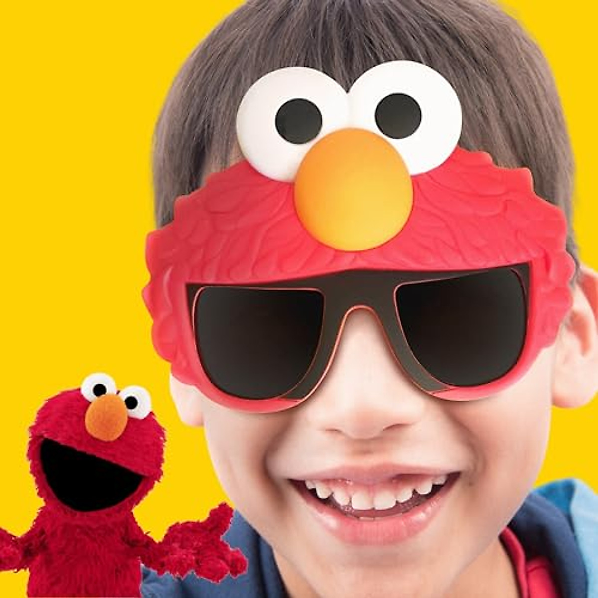 Sun-Staches Sesame Street Elmo Junior Kids Shades Costume Party Sunglasse UV400 Red, One Size Fits Most Kids