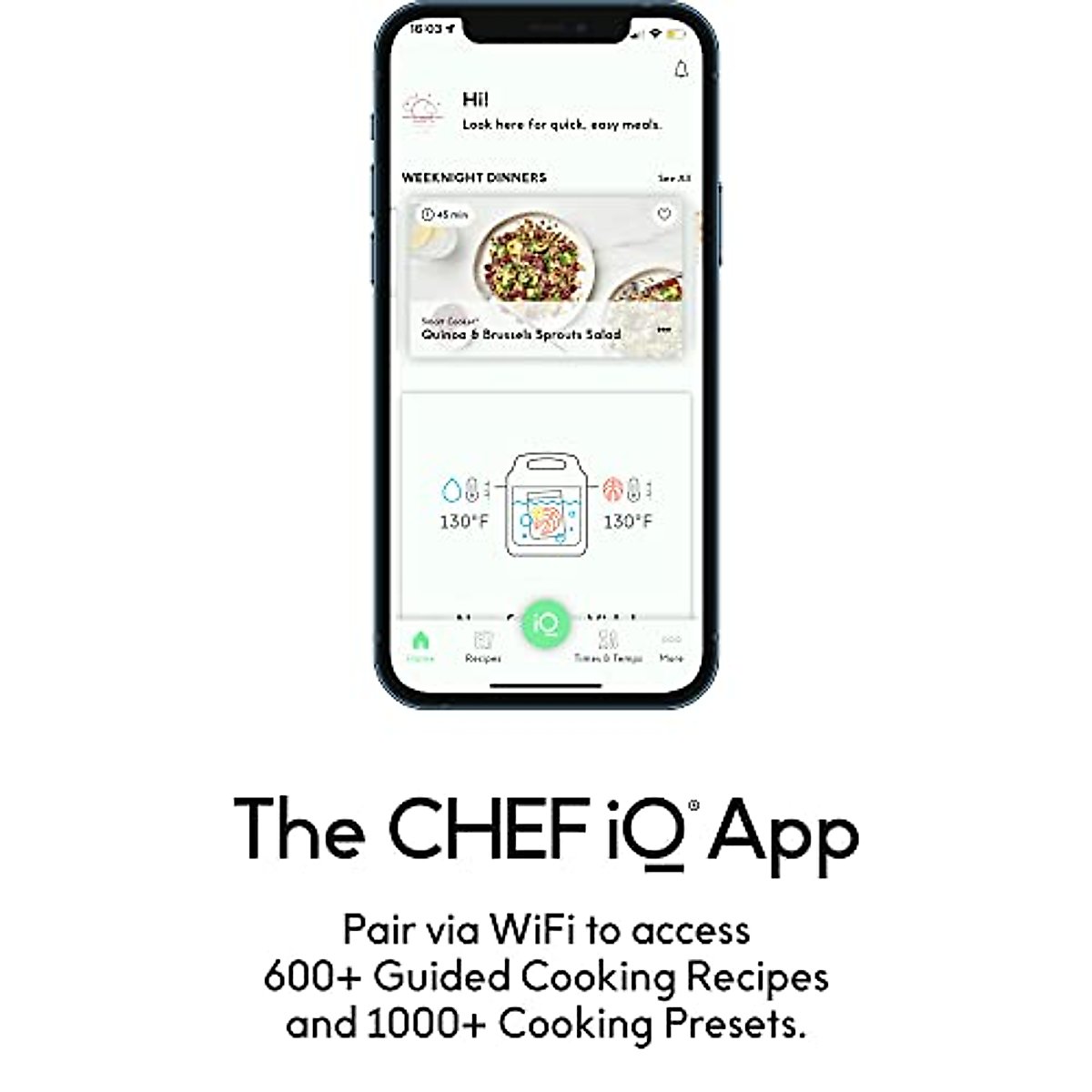 CHEF iQ Pressure Cooker with WiFi and Built-in Scale - Easy-to-Use 10-in-1 Multicooker with 1000+ Guided Recipes - Instant Meals for Foodies - 6 Quart - Family Size