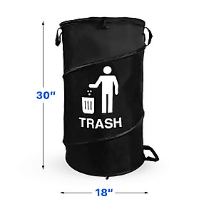 Gigco21 Gig Collections Large Durable Waterproof Combo pop up Recycle and Trash Collapsible Garbage containers, cans with Zipper Cover Great for Outdoor Indoor use -Camping, Party, Backyard, Beach