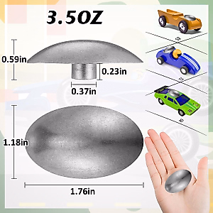 Biubee 3.5 Ounces Tungsten Canopy Weight for Derby Car- 3.5 oz Canopy Weight for Easily Fine Tune Derby Cars Weight for Faster Speed