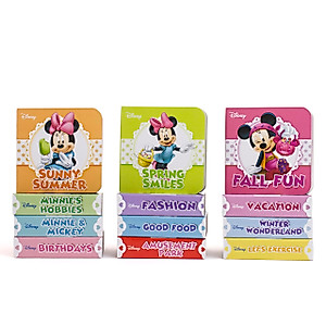 Disney Minnie Mouse - My First Library Board Book Block 12-Book Set - Great for Teaching First Words - PI Kids