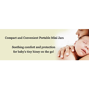 Travel Size Diaper Cream| Bieda® Mini Travel 3-Pack | 3 mini 0.25 Oz jars | Soothing cream with gentle natural ingredients. Zinc Oxide Free Barrier Glides on easily with no sticky residue.