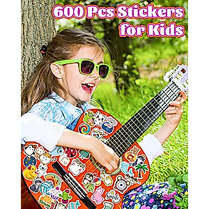 Gojmzo 600 PCS Stickers for Kids, Cute Water Bottle Stickers Vinyl Waterproof Stickers for Laptop Skateboard Phone Computer Hydroflask, Cute Kawaii Animal Sticker Pack for Kids Teens Girls