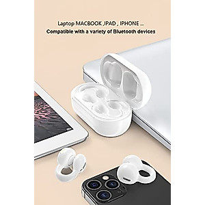 Wireless Ear-Clip Bone Conduction Headphones Bluetooth 5.3, Open Ear Clip on Headphones for Girls,Waterproof Painless Mini Sport Earring Earphone, HiFi Quality/Long Battery Life