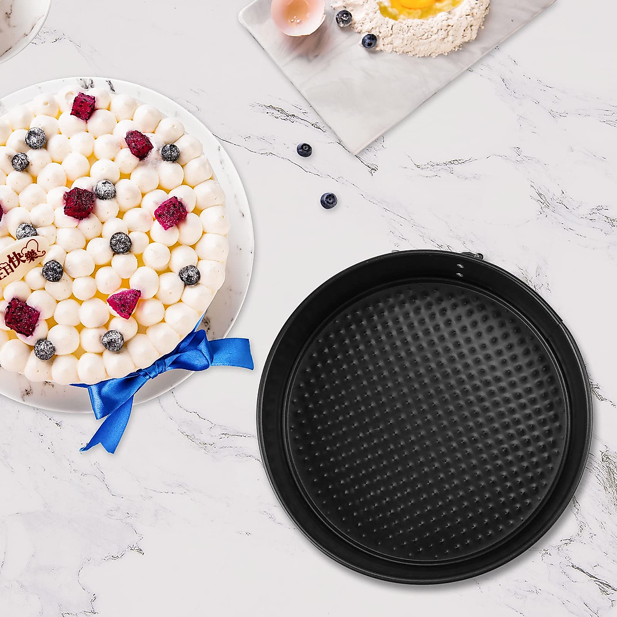 CGGYYZ Nonstick Springform Pan Set of 4, 4" 7" 9" 10" Cheesecake Pans Removable Bottom Set, Round Cake Pans Sets for Baking Leakproof Cake mold for Baking Enthusiast
