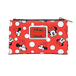 Loungefly Women's Disney Minnie Mouse Polka Dot Red Zip-Around Wallet