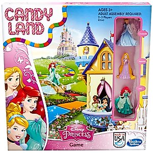 Hasbro Gaming Candy Land Disney Princess Edition Board Game, Preschool Games for 2 to 3 Players, Family Games for Kids Ages 3 and Up (Amazon Exclusive)