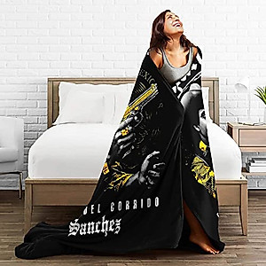 Jenniarner Flannel Plush Nice Throw Blanket, Mexican Chalino Singer Compose SáNchez Throw for Fall Chair, Ultra Cozy and Large Wrinkle-Resistant 50"x40"