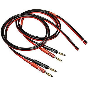 CNCESS CESS-225-3f Banana Plug Adapter Connector to Bare Wire Open End Audio Cable DIY for Speakers & Amplifier, 2-Channel, 14 Gauge (3 Feet)