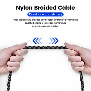 MOSWAG 3.28FT/1Meter 3.5mm Aux Cord to 3.5mm Audio Aux Jack Cable Male to Male Aux Cable Nylon Braided Stereo Jack Cord for Phones,Headphones,Speakers,Tablets,PCs,Music Players and More