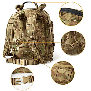 MT Military Army MOLLE 2 Tactical Assault Backpack, Rifleman 3 Day Pack, Medium Rucksack (Assault Pack UN)