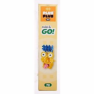 PLUS PLUS Big - Make & GO! - 70 Pieces - Construction Building Stem/Steam Toy, Interlocking Large Puzzle Blocks for Toddlers and Preschool
