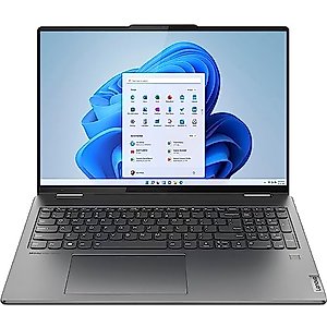 Lenovo Yoga 7 2023 2-in-1 Laptop 16" WUXGA IPS Touchscreen 10-Core 13th Intel i7-1355U 16GB RAM 512GB SSD Iris Xe Graphics Thunderbolt 4 Wi-Fi 6E Backlit Fingerprint Windows 10 Home w/ONT 32GB USB
