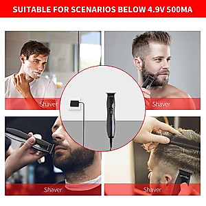 MEROM Charger for Andis Slimline Pro Lithium ion T-Blade Trimmer 32400 32475 32490 Power Cord Adapter Replacement 5V Shaver Power Adapter