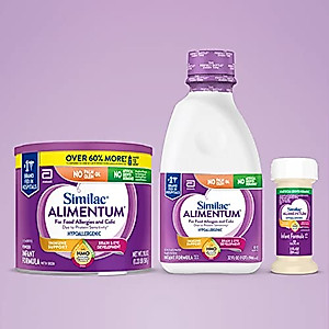 Similac Alimentum with 2’-FL HMO Hypoallergenic Infant Formula, for Food Allergies and Colic,* Suitable for Lactose Sensitivity, Baby Formula Powder, 12.1-oz Value Can, Pack of 6