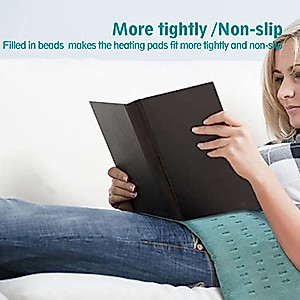 Weighted Heating Pad Fast Heated Technology for Back/Waist/Abdomen/Shoulder/Neck Pain and Cramps Relief - Moist and Dry Heat Therapy with Auto-Off Hot Heated Pad by GOQOTOMO (12 * 24", Green)