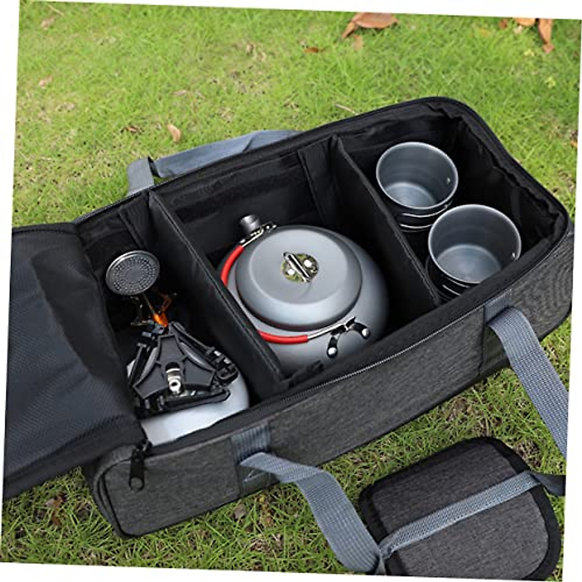 VALICLUD Outdoor Storage Bag silverware storage outdoor stove fine china storage containers container with lid containers with lids camping cookware pot case Oxford cloth barbecue small