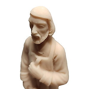 Cyberlight St Joseph Statue for Selling House Kit Resin Saint Joseph Figurine for Protecting Home with Instruction Card and House Prayer Complete Set (Beige)
