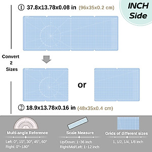 iMAT Flip Cutting Mat_M type, Self-healing, Foldable, Minimum Close to A4, Maximum 13.78'' x 37.8'', Double-sided Use, One Side: INCH, One Side: CM, Use in Crafts (Rose Pink)