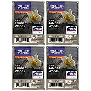 Better Homes and Gardens White Tahitian Woods Scented Wax Cubes - 4-Pack