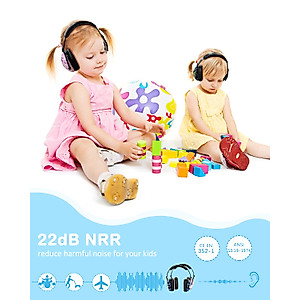 ZOHAN Kids Ear Protection 2 Pack, Hearing Protection Safety Ear Muffs for Children Have Sensory Issues, Adjustable Noise Reduction Earmuffs for Concerts, Fireworks, Air Shows(Rap&Unicorn)