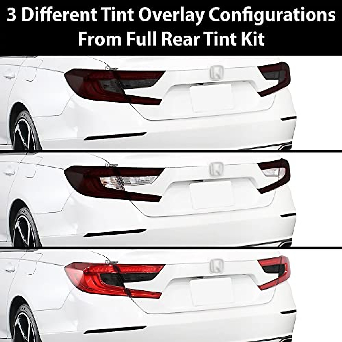 BOGAR TECH DESIGNS - Precut Complete Head Light Tail Light Tint Kit Compatible with Honda Accord 2018-2022, Dark Smoke