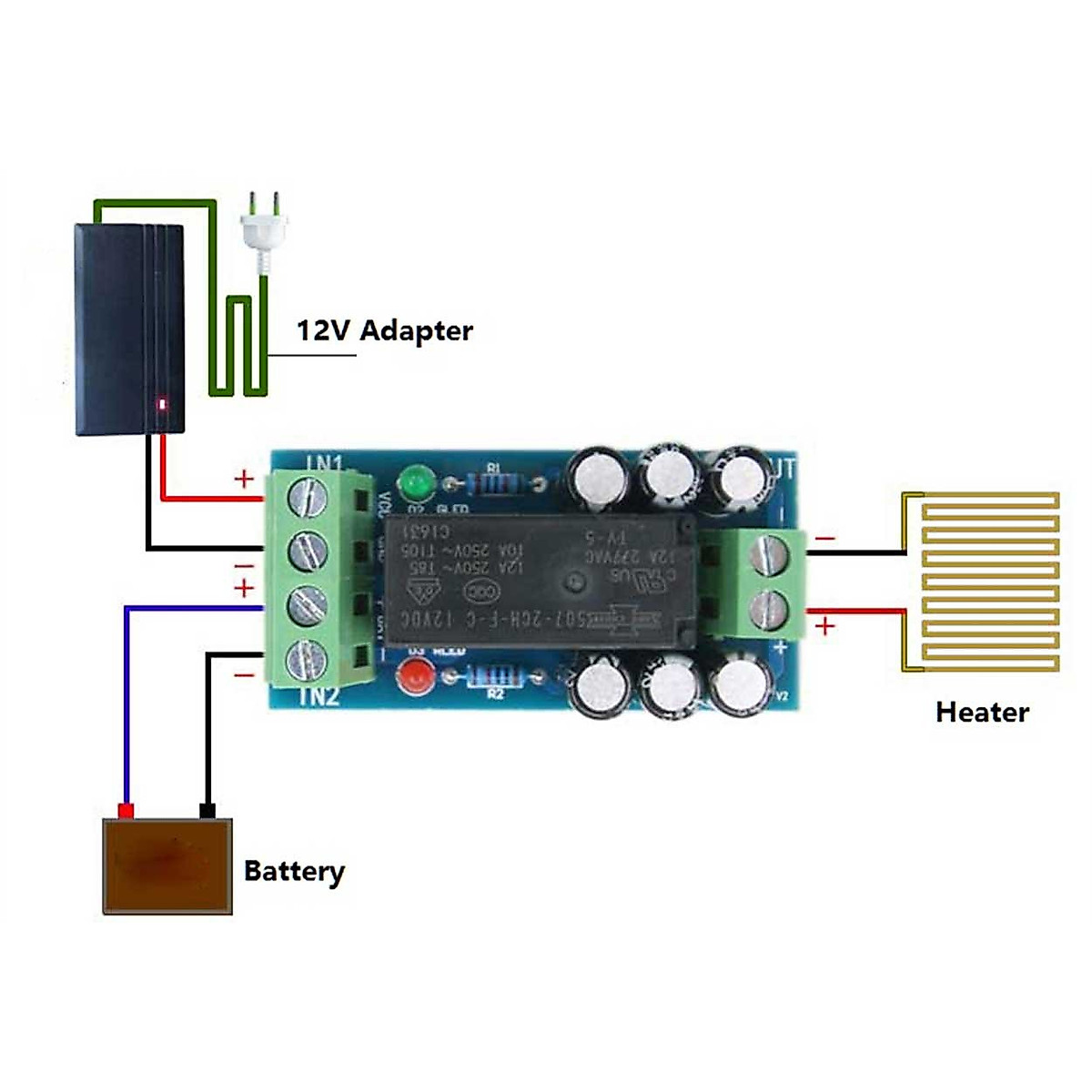 LM YN LM YN Battery Emergency Switch Control Module DC12V Max 150W Power Failure Automatically Switches to Backup Battery Suitable for Network Equipment, Electrical Equipment etc.