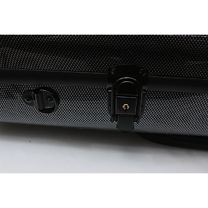 Adjustable 15-17 inch Viola Case 16 inch Hard Carbon Fiber Viola Box Composite with Neck Straps & Music sheet Bag (Black)