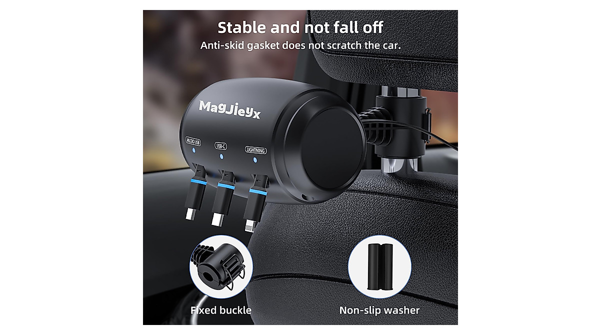 Retractable 3-in-1 Car Charger for Uber & Lyft Passengers