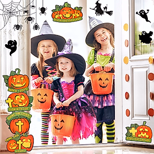 24 Pcs Thanksgiving Pumpkin Cutouts Halloween Jesus Cutouts Decor Thanksgiving Cardboard Door Sign Fall Autumn Wall Religious Holiday Decor for Christian Classroom Bulletin Board Party Favor Supplies