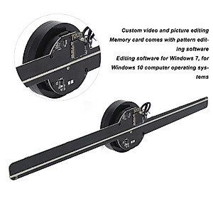 PUSOKEI 3D Holographic Fan Advertising Machine,LED Projection Fan Naked Eye 3D Display 800x480P 224 Lamp Beads,Support /APP,16GB TF Card,Suitable for Business, Holiday