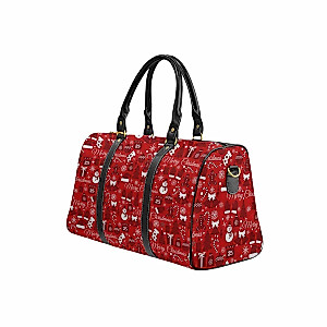 InterestPrint Bags Carry on Shoulder for Reunion/Shopping/Sports Christmas Snowman and Mittens