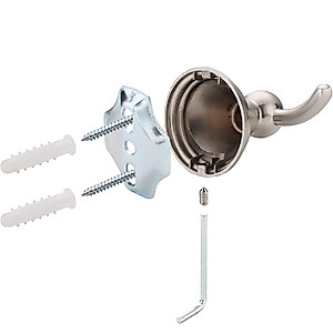 Asidrama Towel Hooks for Bathroom,Brushed Satin Nickel Coat Hooks for Kitchen Shower Door Wall Mounted,Exquisite Robe & Towel Hooks,Durable Robe Wall Hooks for Hanging Towels (2 Pack)