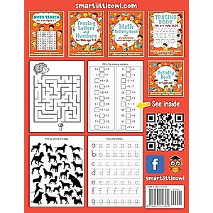 Activity Book For 5-6 Year Olds: Mazes, Spot the Difference, Math Puzzles, Picture Puzzles, and More!: (Gift Idea for Girls and Boys)