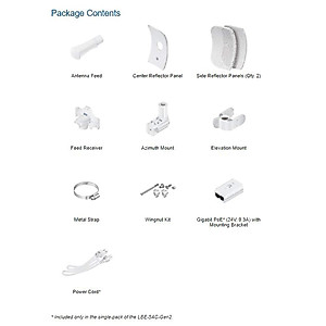 LiteBeam Antenna 802.11ac LBE-5AC-Gen2-US 2X2MIMO airMAX Gen2 5GHz 23dBi 450+ Mbps CPE