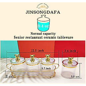 jinsongdafa Metal tray Snack candies tank with cover,3 Removable Snack candies tank tray, For Food Dispenser, Biscuit jar, Airtight jar, Snack, Jewelry Storage, candies, and Condiments White