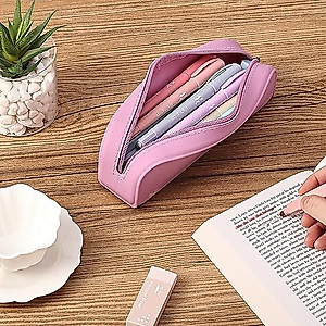 Mr. Pen- Silicone Pencil Case, Magenta-Pink Pencil Pouch, Pencil Case Small, Pencil Pouch Aesthetic, Silicone Pencil Pouch, Pencil Case Aesthetic, Pencil Bag, Pencil Pouch for Women, Makeup Pouch