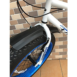 WIROJ BlueSunshine Fat Tire Bike Fenders, 26 inch Snow Bicycle Bike Front Rear Mudguard Cycling Bike Fender for Mountain Bike