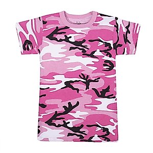 Rothco Kids Camo T-Shirt - Stylish Comfort for Little Explorers, Pink Camo - M