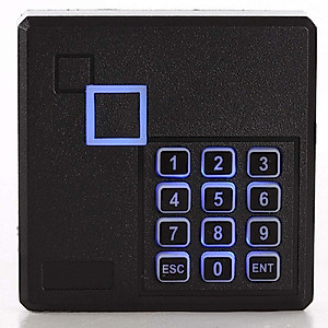 MENGQI-CONTROL 4 Doors Complete TCP/IP PIN Code RFID Card/Fob Access Control Systems with North American Standard Electric Strike for Latch Doors Keypad Reader 110V Power Supply APP Remote Open Door