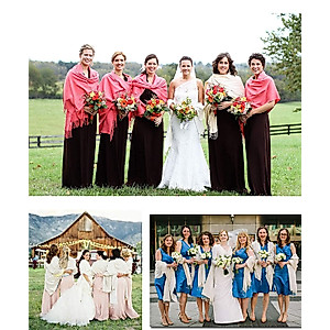 Women Pashmina Scarf Wrap Shawl Soft Wool Travel Blanket Accessories Evening Wedding Party Mom Grandma Best Friend Sister Wife Girlfriend Christmas Good Gift Burgundy