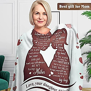 NANANEST Custom Mom Blanket, Mothers Day Birthday Gifts for Mom from Daughter Son, to My Mom Blanket, Mom Gifts, Gifts for Anniversary Mom Birthday Gifts, Mom Blanket from Son (Mom Blanket, 50"x60")
