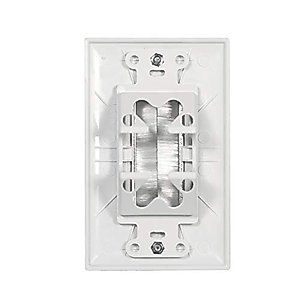 Legrand - OnQ HDMI In-Wall Connection Kit for Cable Management, Cable Pass Through Strap Conceals Cabling Behind the Wall, White, 2 Count, HT2000WHV1