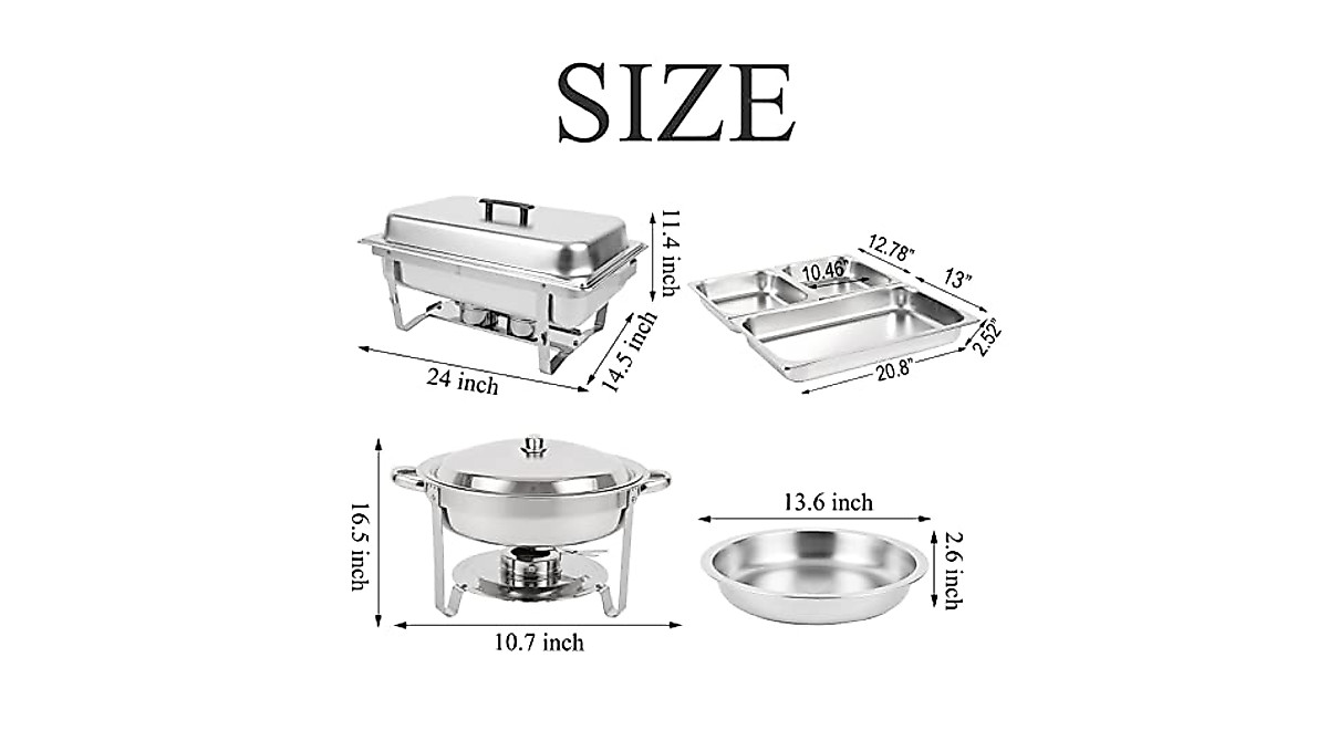Restlrious Chafing Dish Buffet Set - Perfect for Events