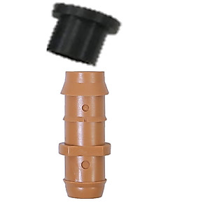 APT 1/2 Inch Drip Irrigation Fittings. 27 Count Full Irrigation System Connectors. Set of Faucet Adapter, Elbow, Transfer, Tee, End Plug, Cross and Gourmet. Also fits 17 MM Hose.