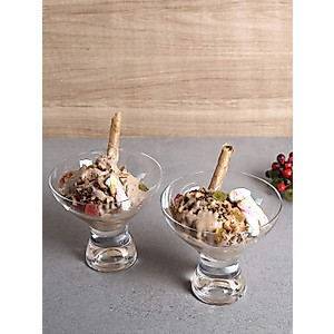 Red Vanilla Samba martini/Dessert Glass (Set of 6), 11 oz, Clear