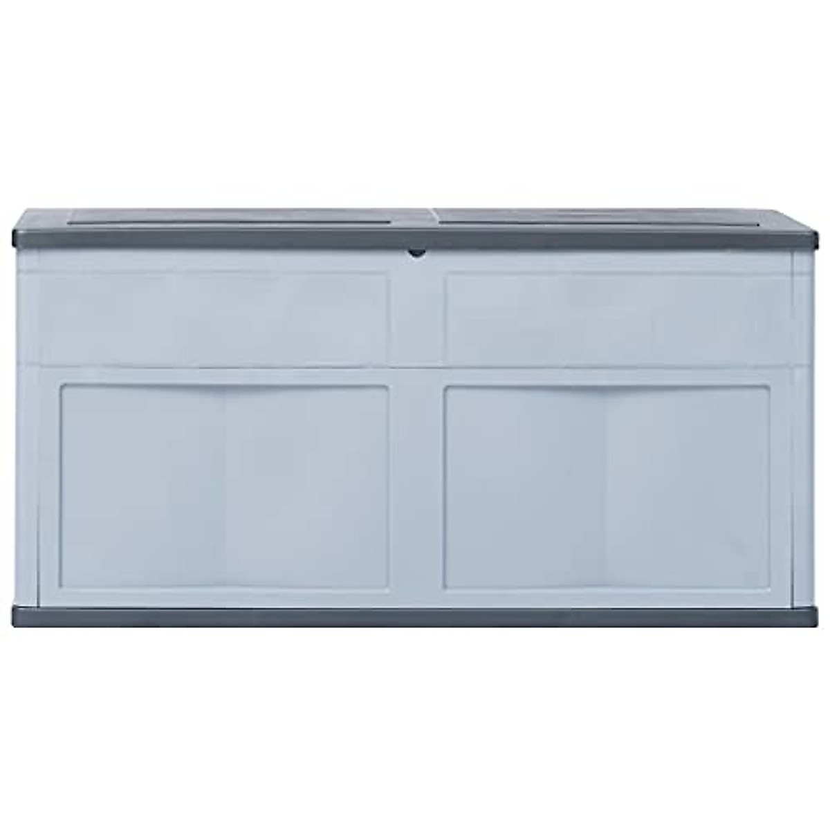 Festnight Garden Storage Box Deck Boxes 84.5 gal Gray Black