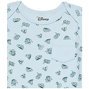 Amazon Essentials Disney | Marvel | Star Wars | Princess Baby Girls' Cotton Coveralls, Pack of 3, Alice Tea Party, 0-3 Months